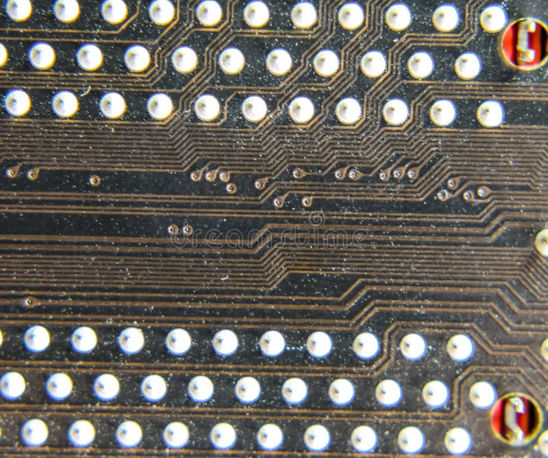 The Reverse Side of the Microboard. Contacts Solder. Soldered Parts ...