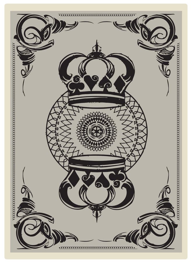 Reverse Side of a Playing Card Stock Vector - Illustration of pattern ...