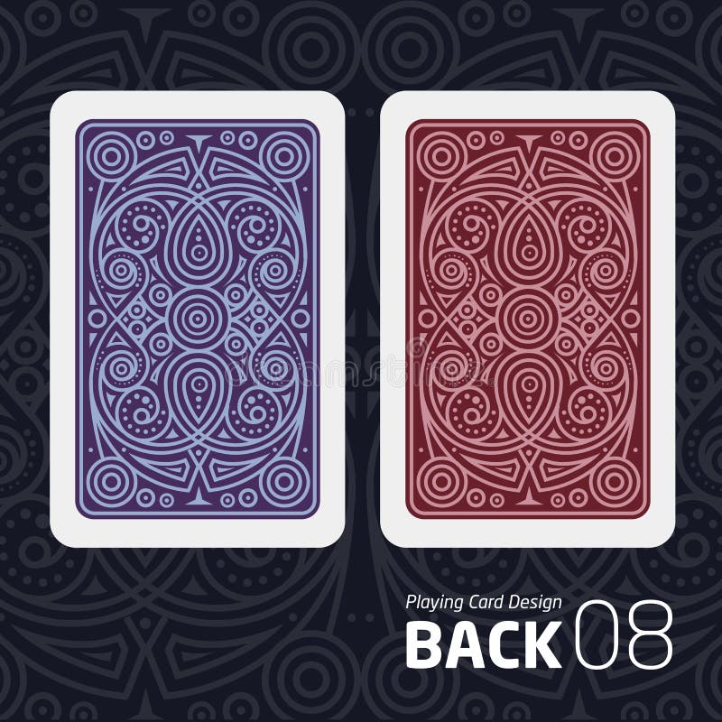 Playing Card Back Designs. stock vector. Illustration of modern - 43597479