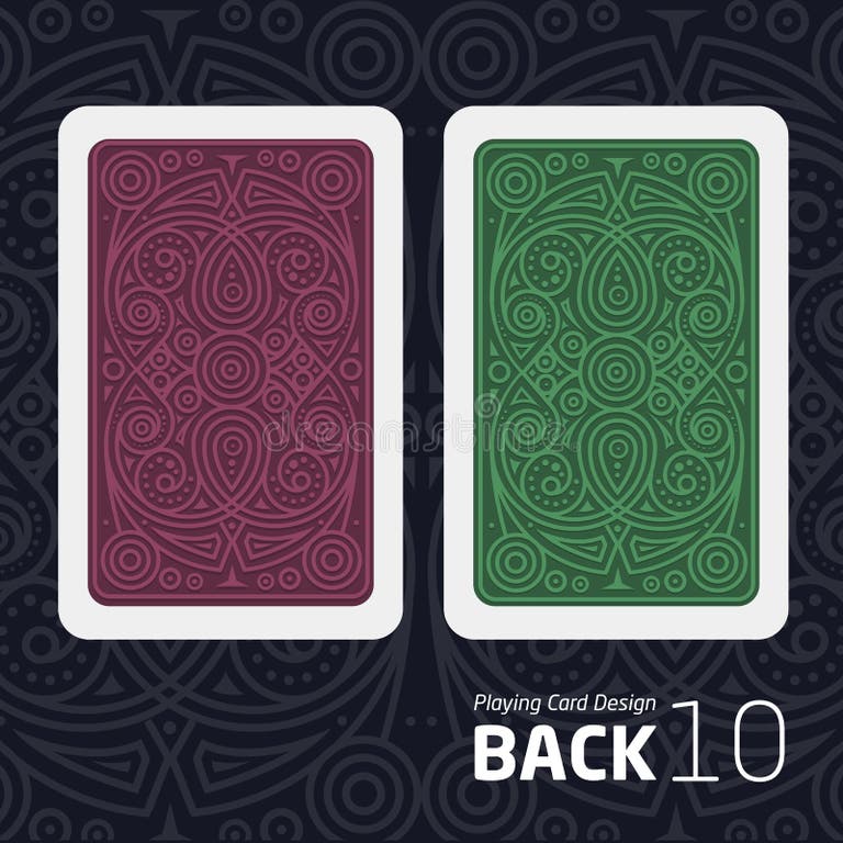 Playing Card Back Side Isolated White Stock Illustrations – 263 Playing ...