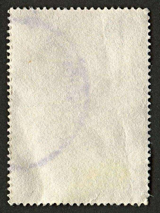 Reverse Side of a Postage Stamp. Stock Image - Image of perforation ...