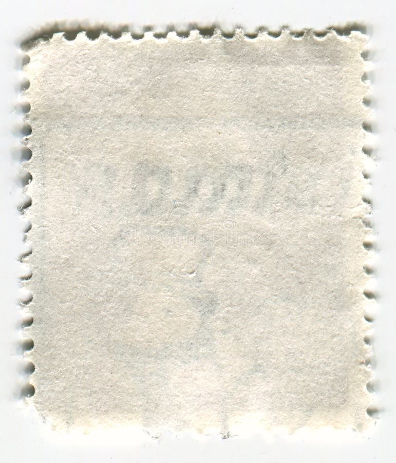 Reverse Side of a Postage Stamp. Stock Photo - Image of paper, creme ...