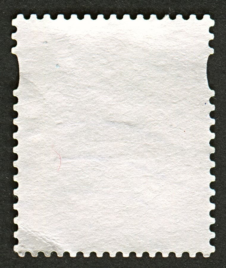 Reverse Side of a Postage Stamp. Stock Photo - Image of mail, isolation ...