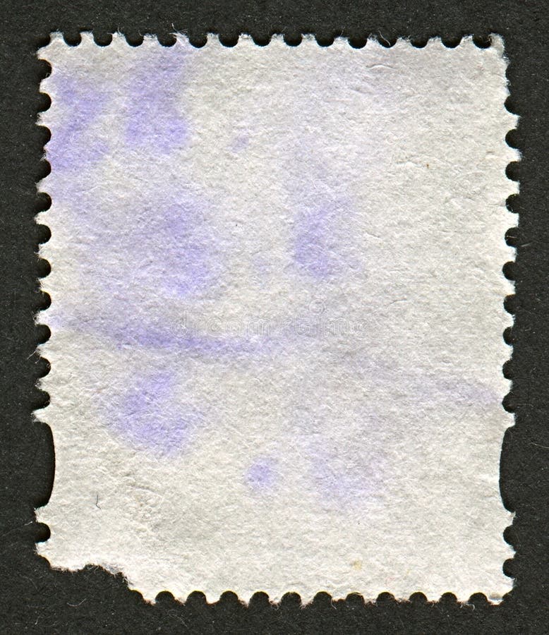 Reverse Side of a Postage Stamp. Stock Image - Image of isolated, blank ...