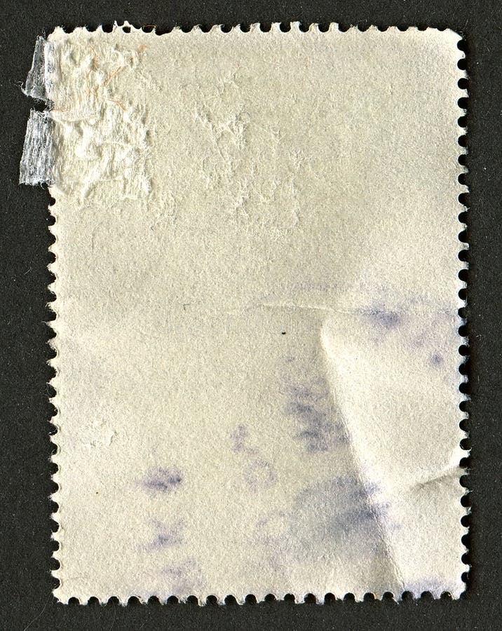 Reverse Side of a Postage Stamp. Stock Image - Image of philately ...