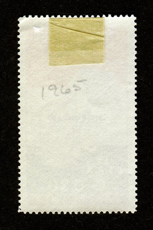 Reverse Side of a Postage Stamp. Stock Image - Image of antique, fibre ...