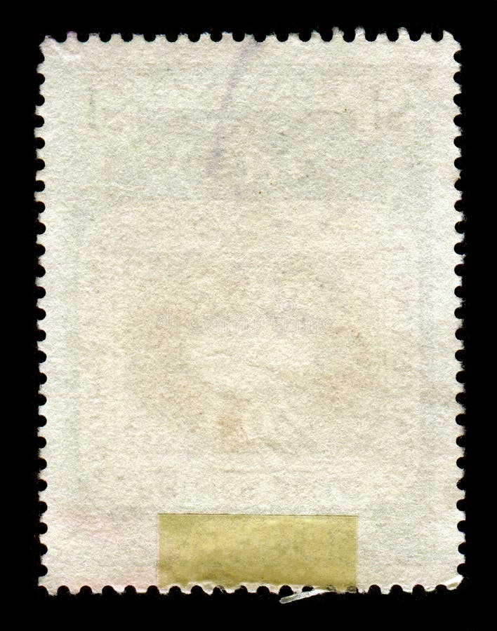 Reverse Side of a Postage Stamp. Stock Photo - Image of antique ...
