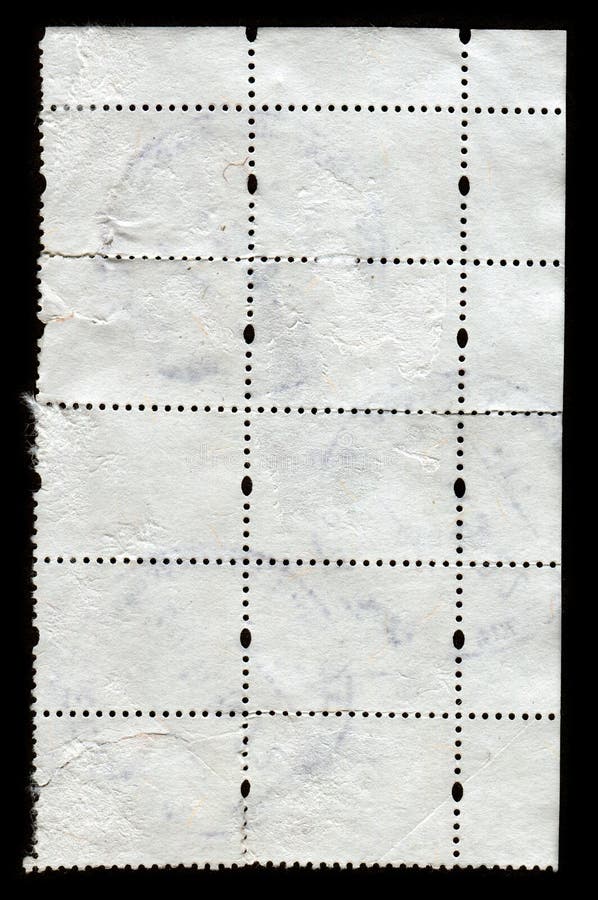 Reverse Side of a Postage Stamp. Stock Photo - Image of empty, blanked ...
