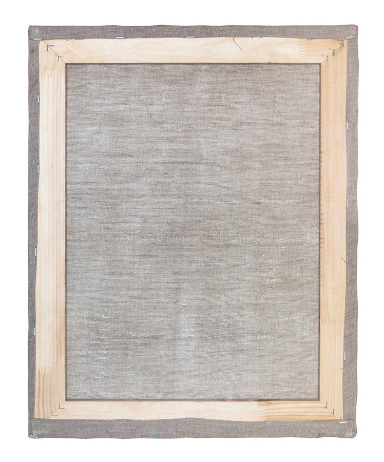 Reverse Side of Canvas Stretched on a Wooden Frame Stock Photo - Image ...