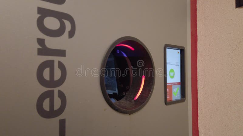 Reverse vending machine stock footage. Video of plastics - 174452392