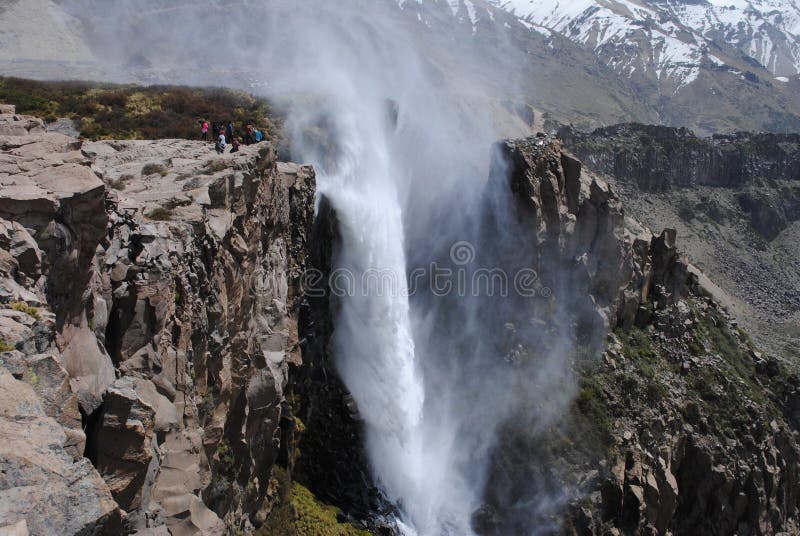 Reverse Waterfall and Nature Stock Photo - Image of snow, river: 171729414
