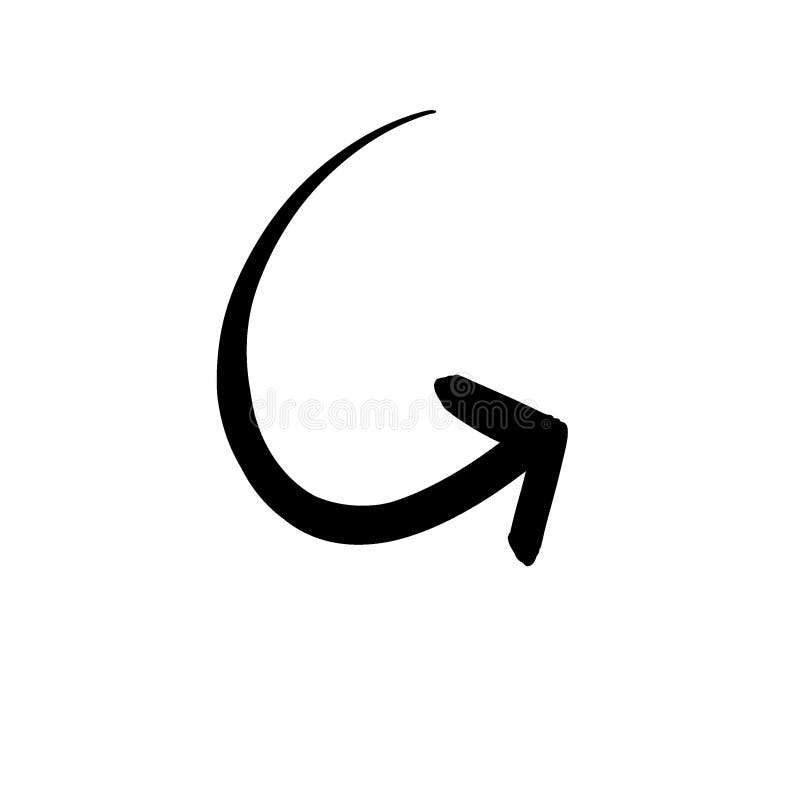 Reversed Black Little Arrow on White Background Illustration Stock ...