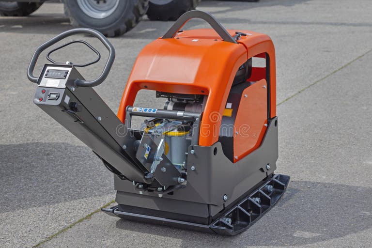 Reversible Plate Compactor Machine Stock Photo - Image of building ...