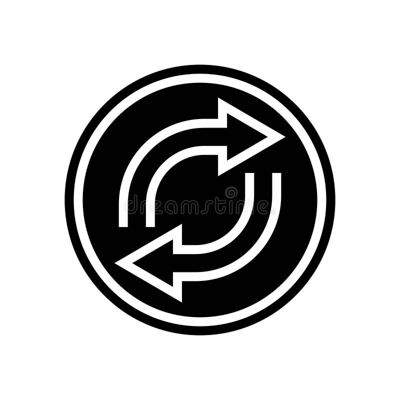 Reversible Product Label Caution Glyph Icon Vector Illustration Stock ...