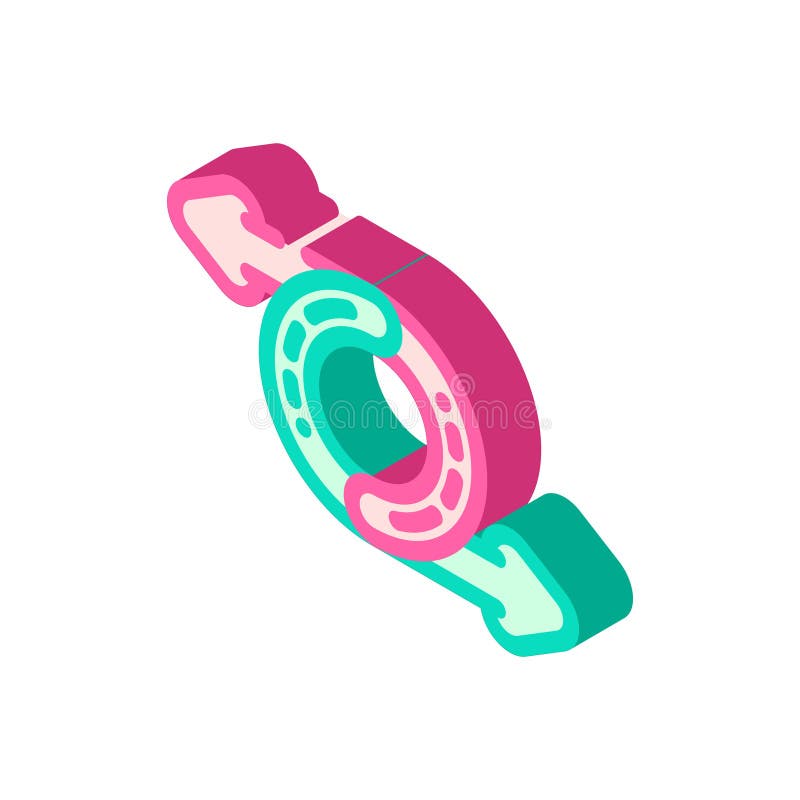 Reversible Product Label Caution Isometric Icon Vector Illustration ...