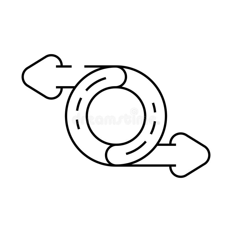 Reversible Product Label Caution Line Icon Vector Illustration Stock ...