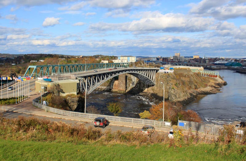 Reversing Falls Bridge, Saint John NB Stock Photo - Image of tourism ...