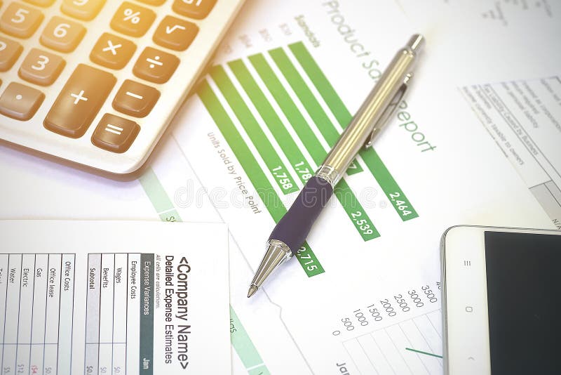 Account data and calculate stock photo. Image of account - 104527564