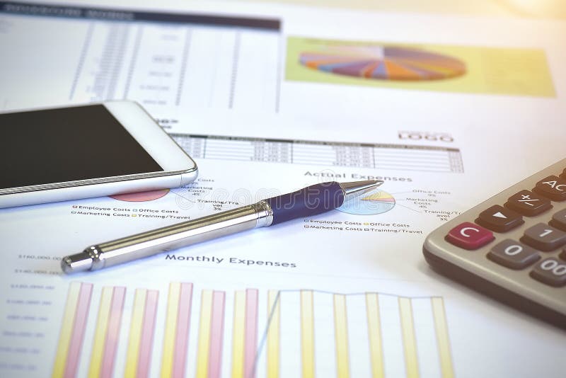 Account data and calculate stock photo. Image of numbers - 104527812