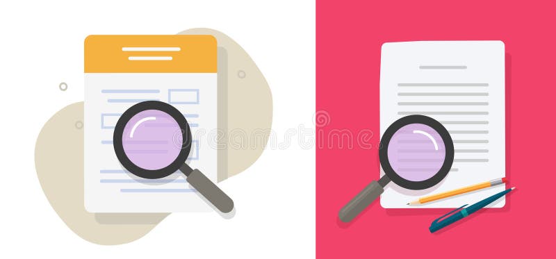 Review Analyzing Document Form Icon Vector Graphic Illustration Set ...