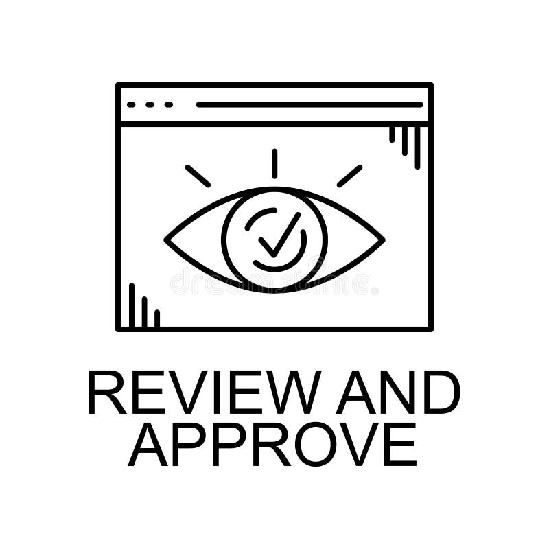 Review and Approve Browser Icon. Element of Web Development Signs with ...