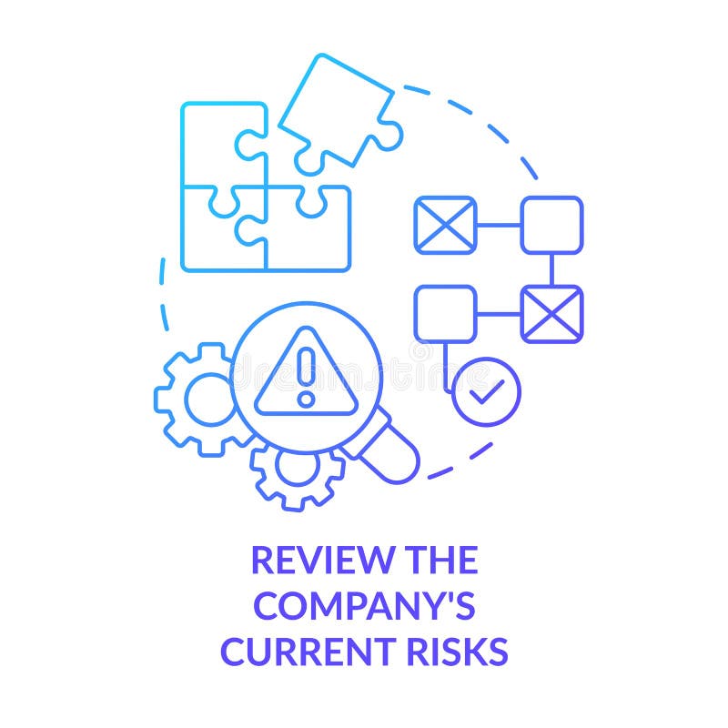 Review Company Current Risk Blue Gradient Concept Icon Stock Vector ...