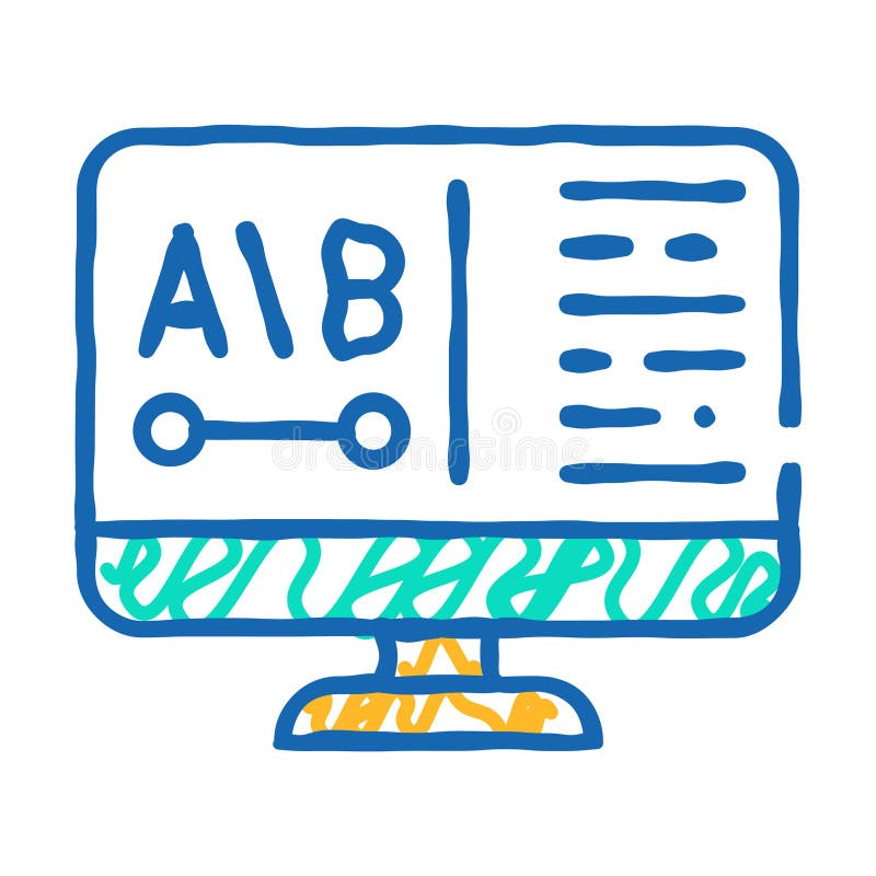 Review on Computer Screen Icon Doodle Illustration Stock Illustration ...