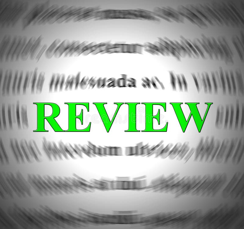 Review Concept Icon Means Examining and Checking through Study - 3d ...