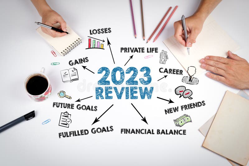 2023 Review Concept. the Meeting at the White Office Table Stock ...