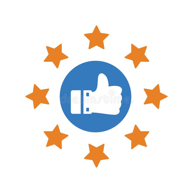 5 Star Feedback Icon. Outline Symbol Stock Illustration - Illustration ...