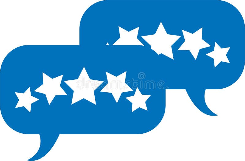 Review Icon, Feedback Icon, Customer Review Blue Vector Icon. Stock ...