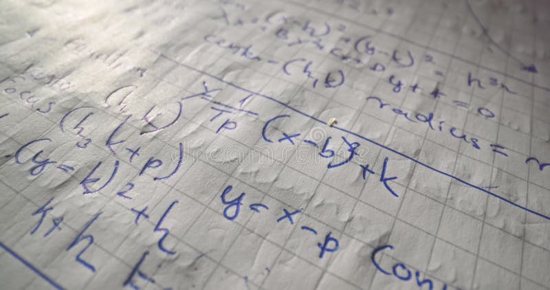 Review of Mathematics Formulas Closeup Stock Video - Video of science ...