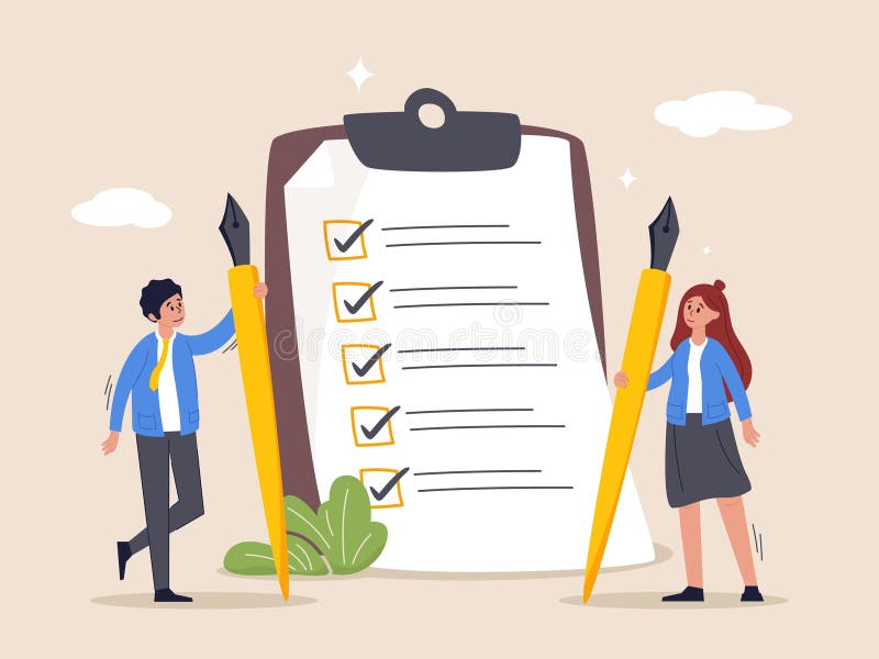 Review Plan Concept. Checklist for Work Completion, Business Strategy ...