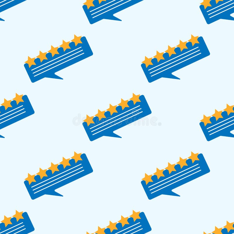 Review Rating Bubble Speeches Seamless Pattern Illustration Stock ...