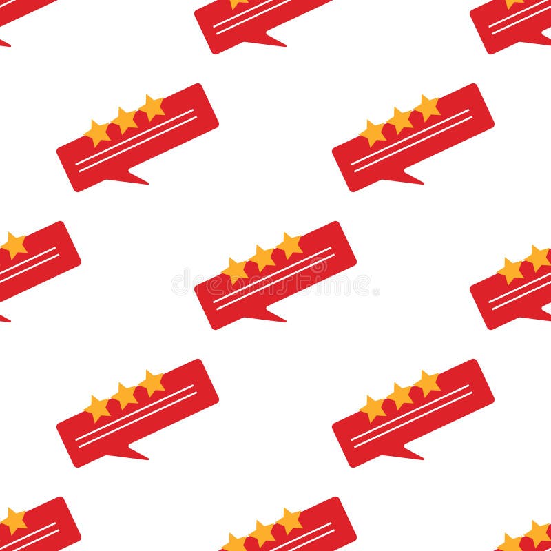 Review Rating Bubble Speeches Seamless Pattern Illustration Stock ...