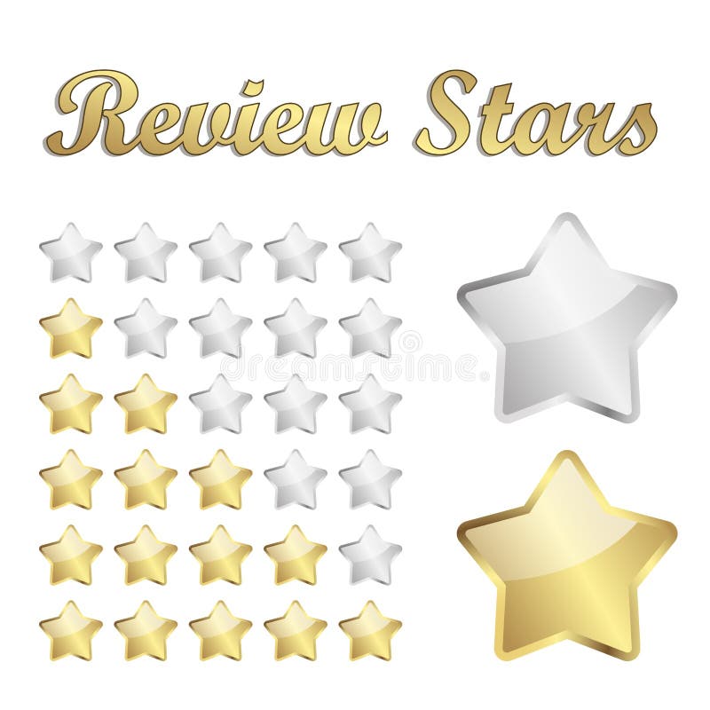 Review stars stock vector. Illustration of evaluation - 43861062