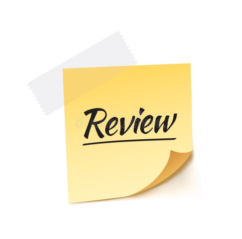 Review Stick Note Vector Illustration Stock Vector - Illustration of ...