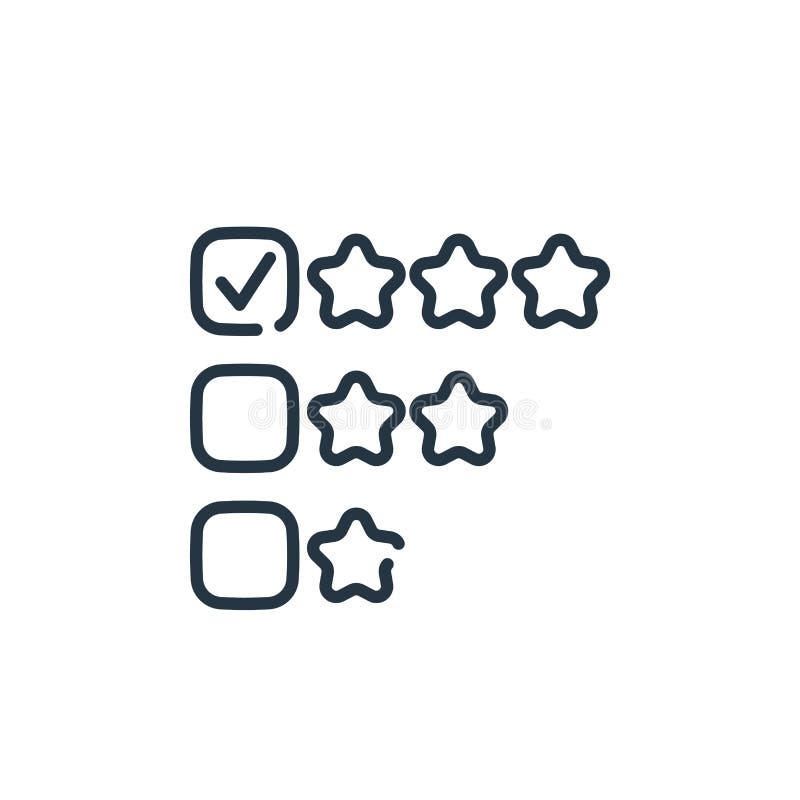 Review Vector Icon. Review Editable Stroke. Review Linear Symbol for ...