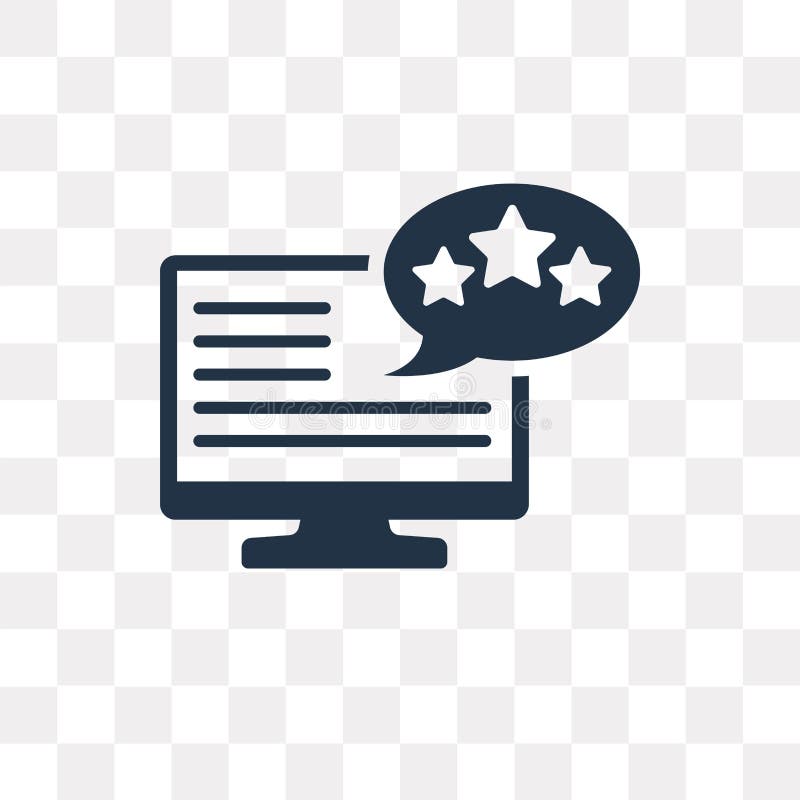 Review Vector Icon Isolated on Transparent Background, Review T Stock ...