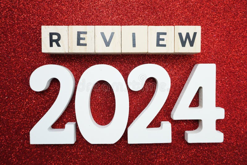 Review 2024 Word Alphabet Letters on Red Glitter Background Stock Photo ...