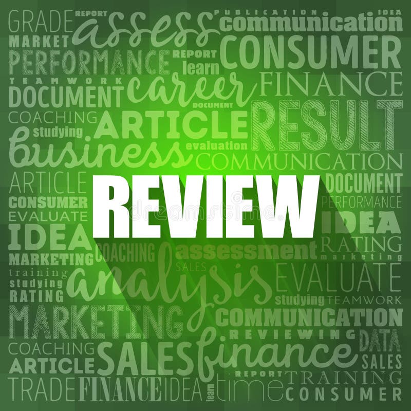 Review Word Cloud Collage, Business Concept Background Stock ...