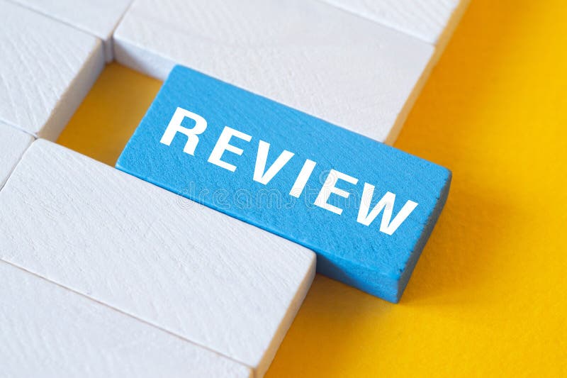 Review - Word Concept on Building Blocks, Text Stock Image - Image of ...