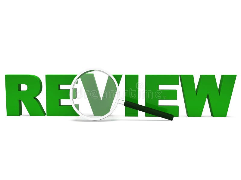 Review Word Shows Assessment Evaluating Evaluates and Reviews Stock ...