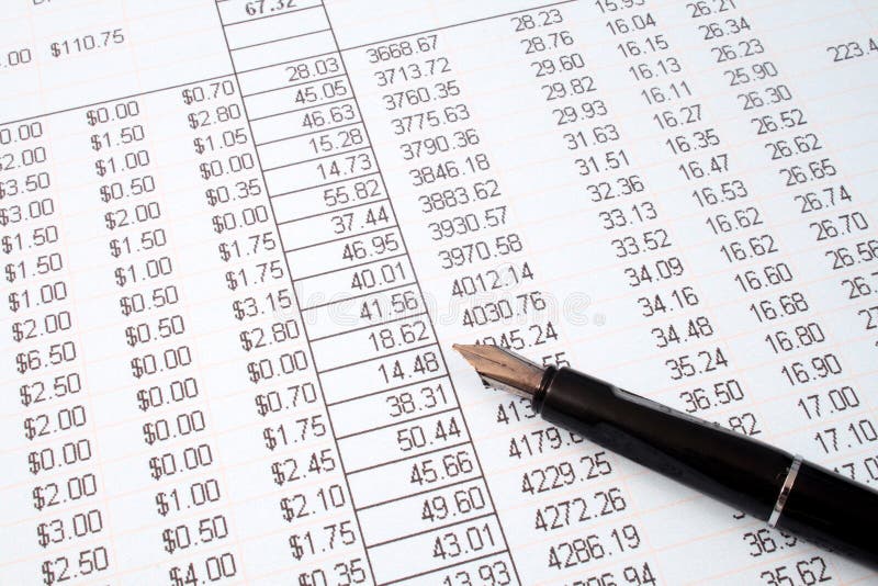 Reviewing the accounts. stock image. Image of numbers - 2332219