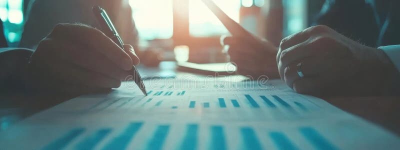 Reviewing Data with Pen Analysis, Discussing Finance and Chart in ...