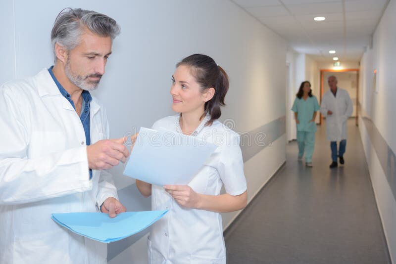 They reviewing data stock photo. Image of release, hospital - 265617910