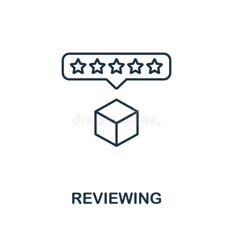 Reviewing Icon Outline Style. Thin Line Creative Reviewing Icon for ...