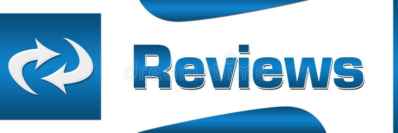 Reviews Blue Square Horizontal Stock Illustration - Illustration of ...