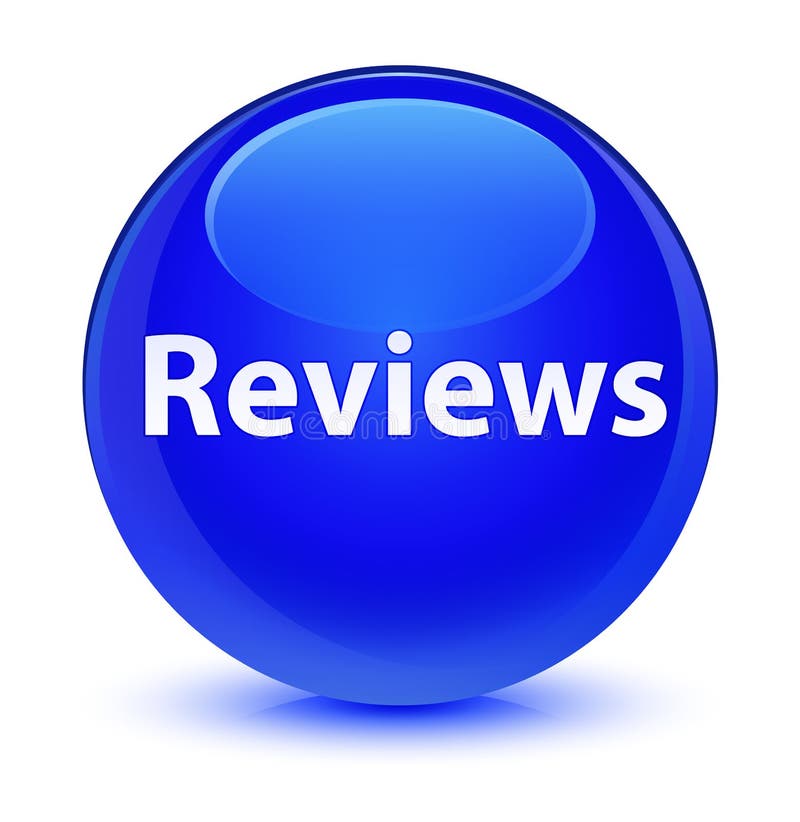 Reviews Glassy Blue Round Button Stock Illustration - Illustration of ...
