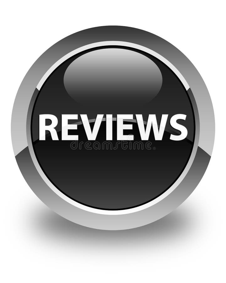 Reviews Glossy Black Round Button Stock Illustration - Illustration of ...